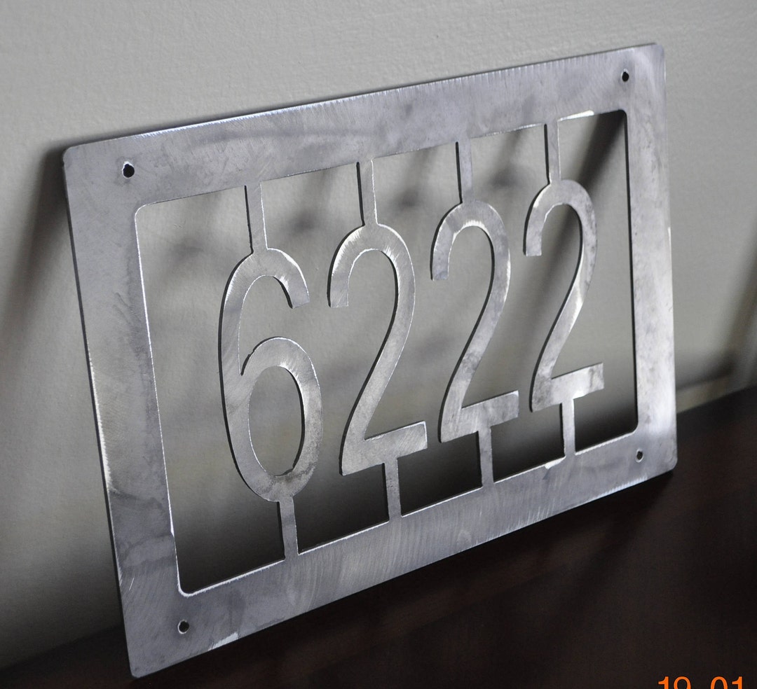 Custom Metal Address Plate/sign - 16 Gauge - Powder Coat Paint - Made ...