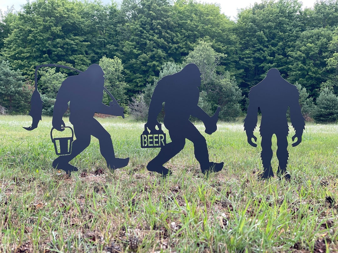 2FT. 24 Metal Bigfoot-sasquatch-yeti Cutout/ Ground Stakes/many Styles/made in the Usa/bigfoot ...