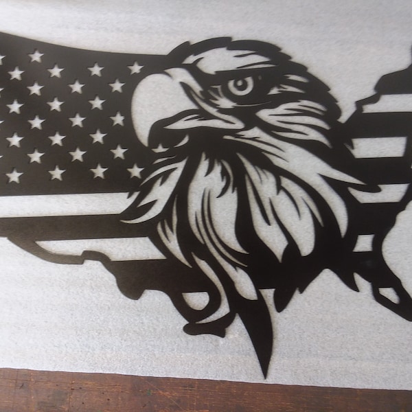 Eagle Flag Metal Sign - Etsy