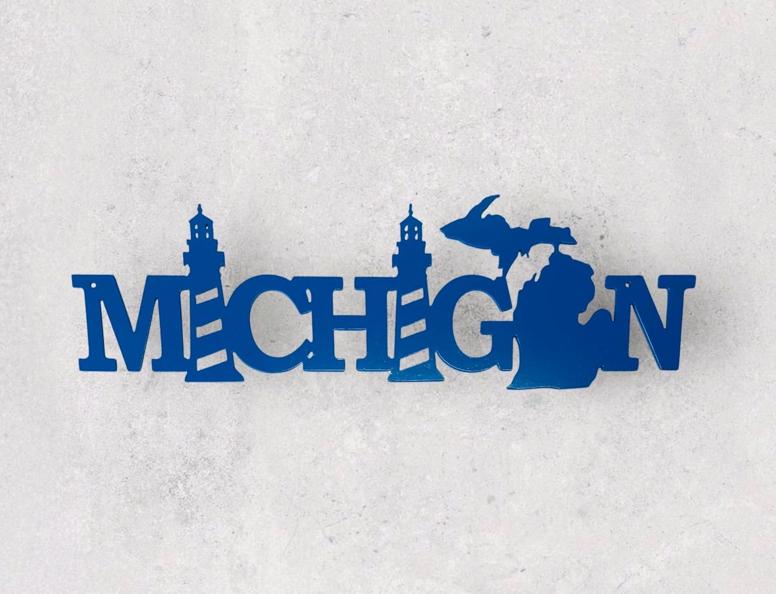Michigan Lighthouses - Metal Wall Art/décor With Upper and Lower ...