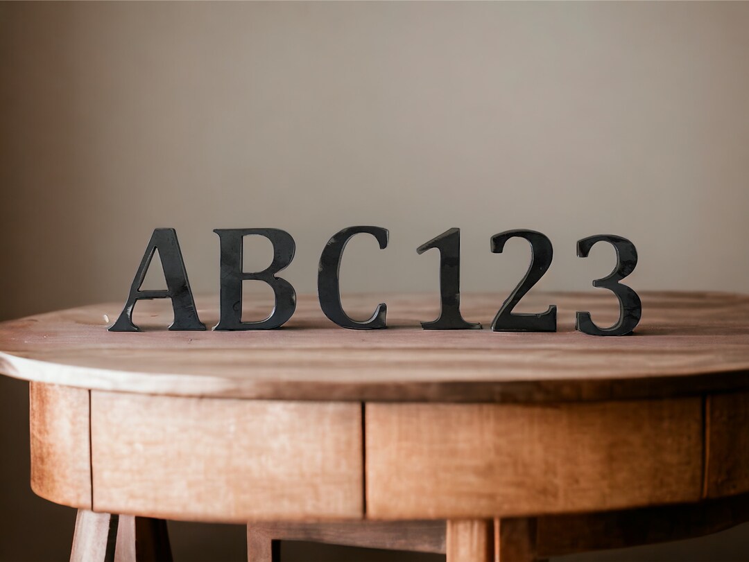 3/16" Thick Metal Letters and Numbers - Cabria Bold - Powder Coated or ...
