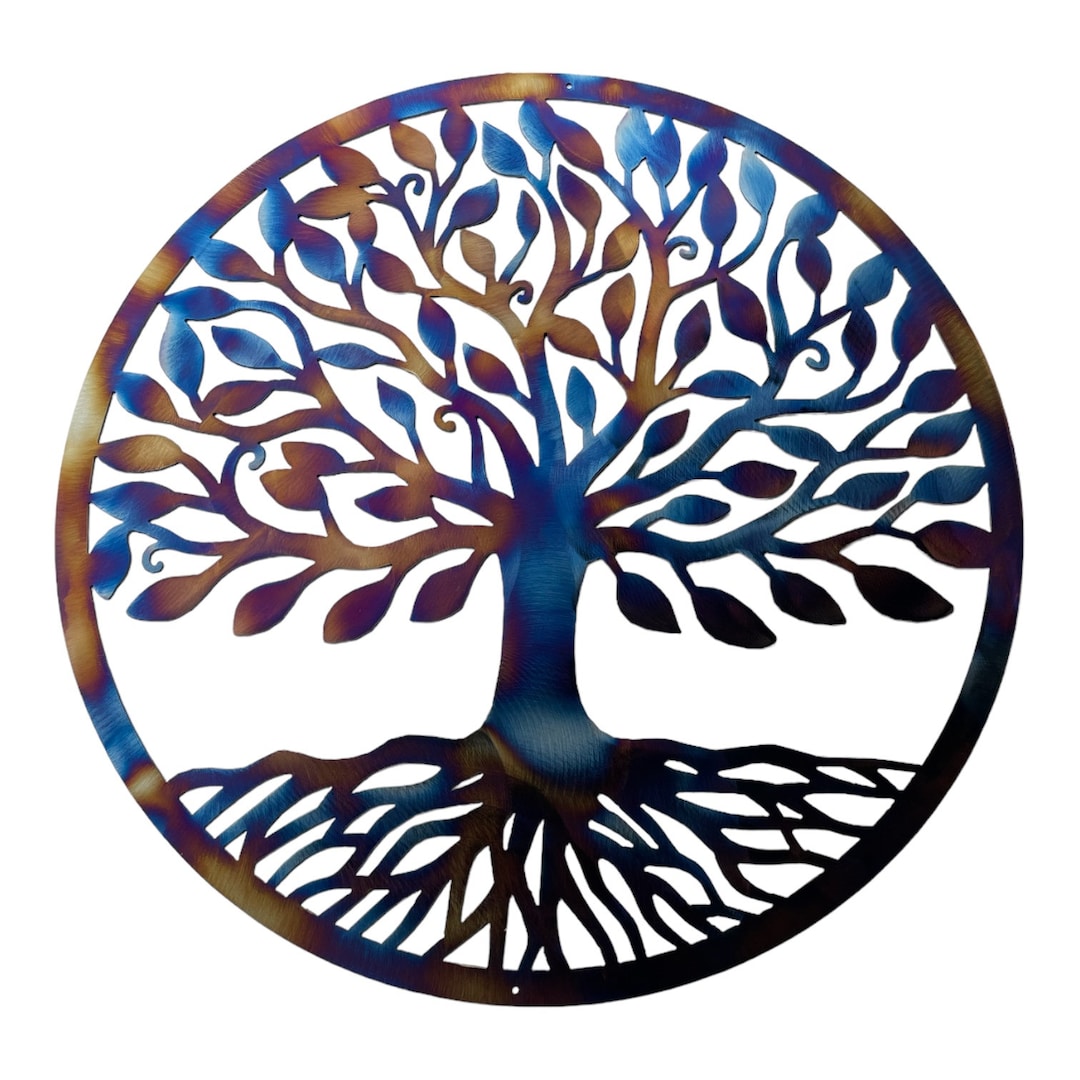 24" - Tree of Life - Circle of Life Design - Metal Art Wall Décor - Etsy