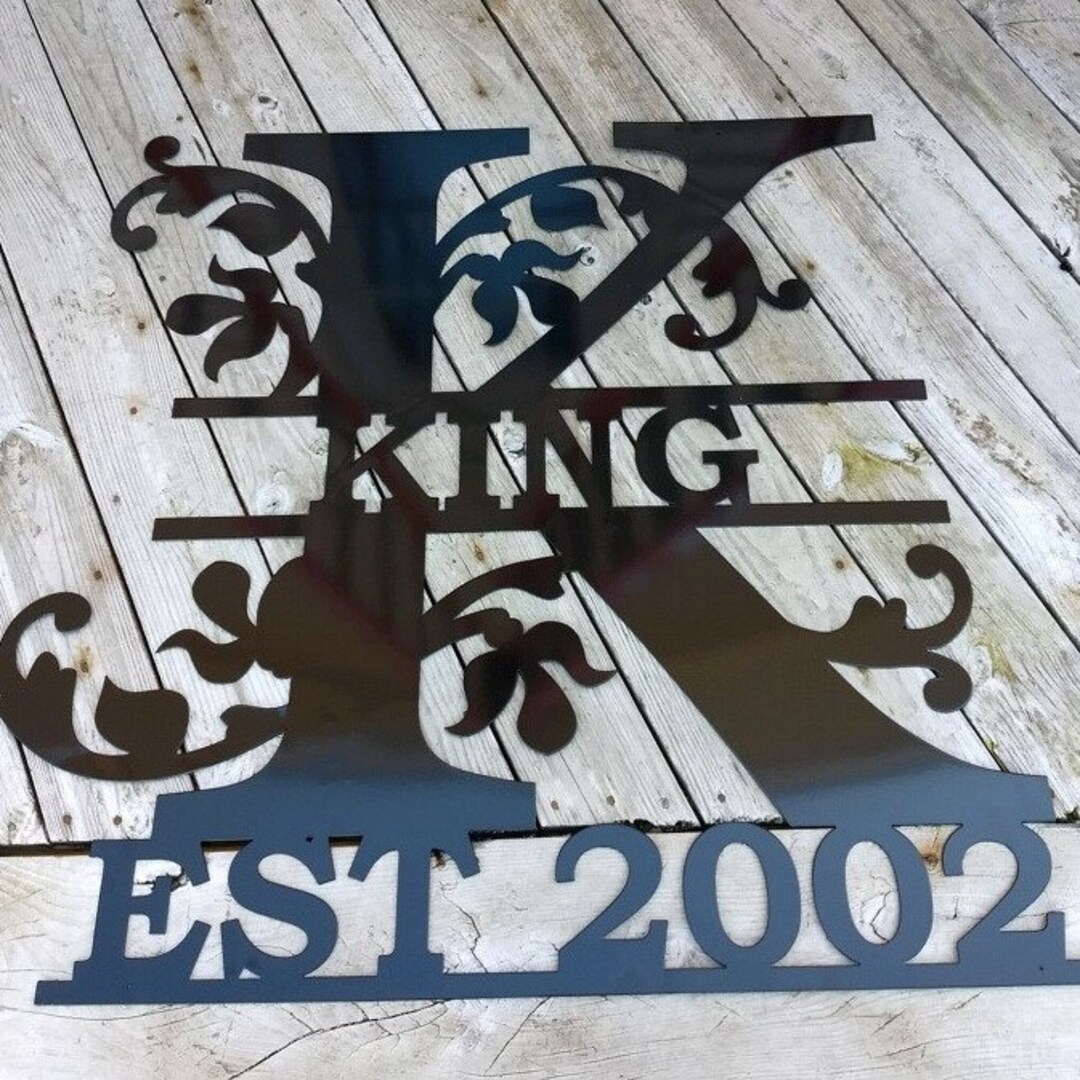 Monogram Letter & Name Wall Art Metal Décor Sign Custom Metal - Etsy