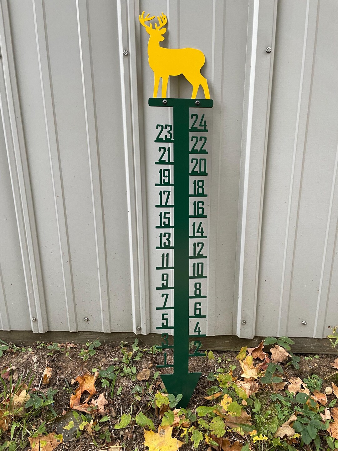 Two-tone Metal Snow Measuring Stick: 24" Powder Coated Steel - Etsy
