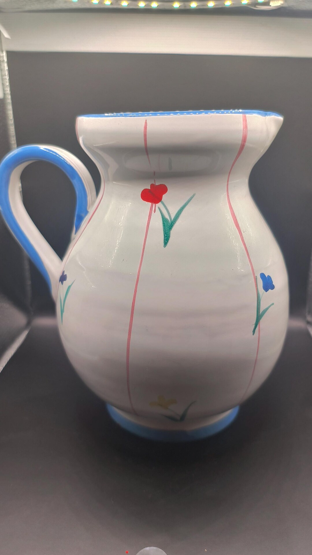 Vintage Redware Tulip Italian Pottery Pitcher Wine Water - Etsy
