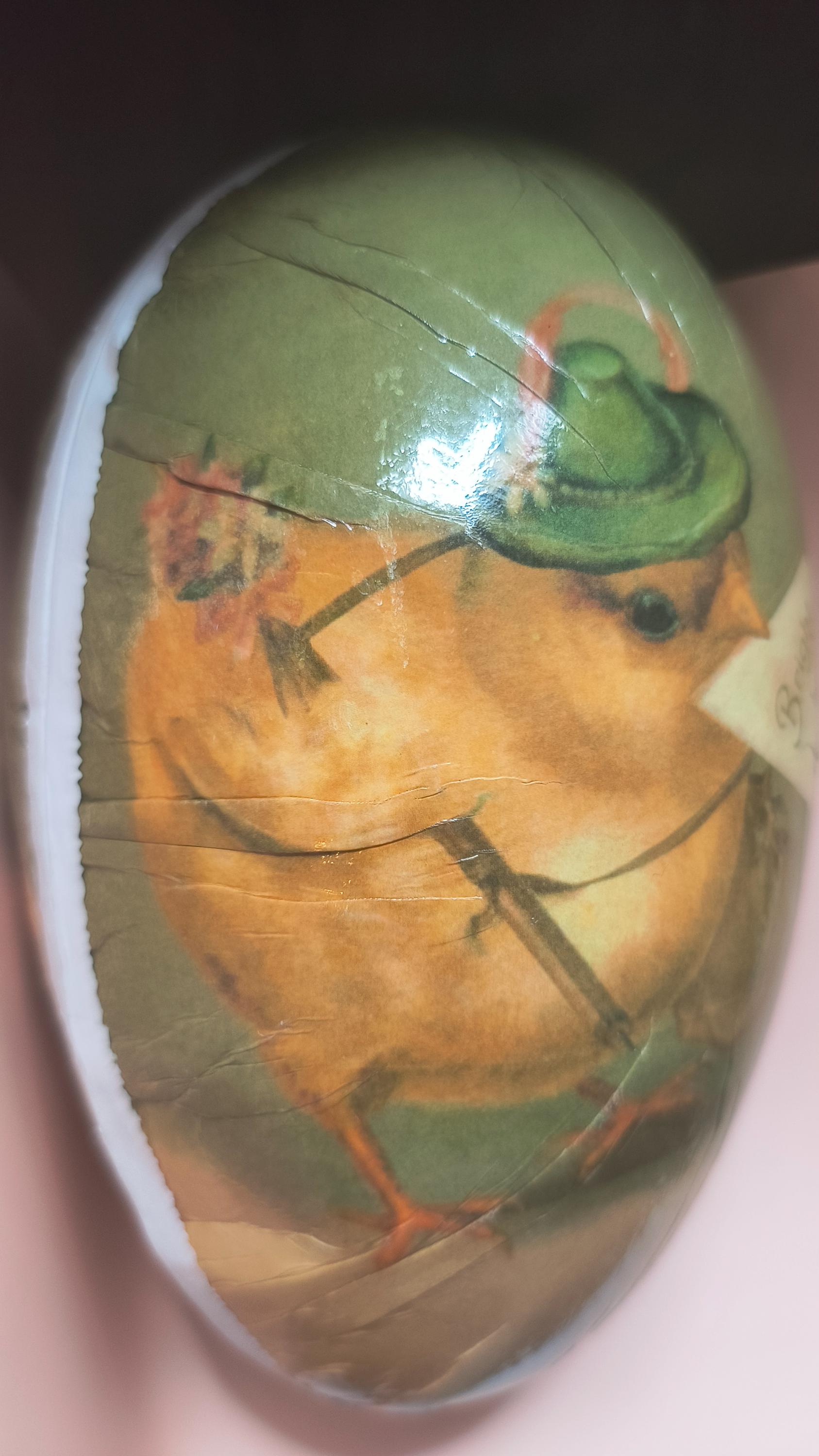 Vintage German Paper Mache Easter Egg Chick - Etsy