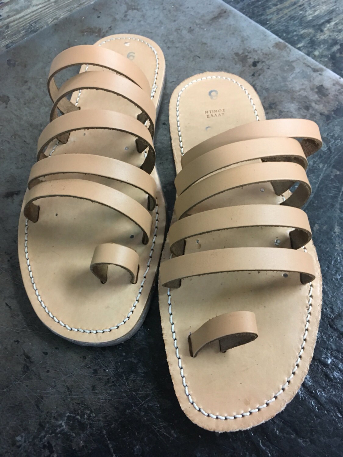 Handmade Greek Leather Sandals - Etsy