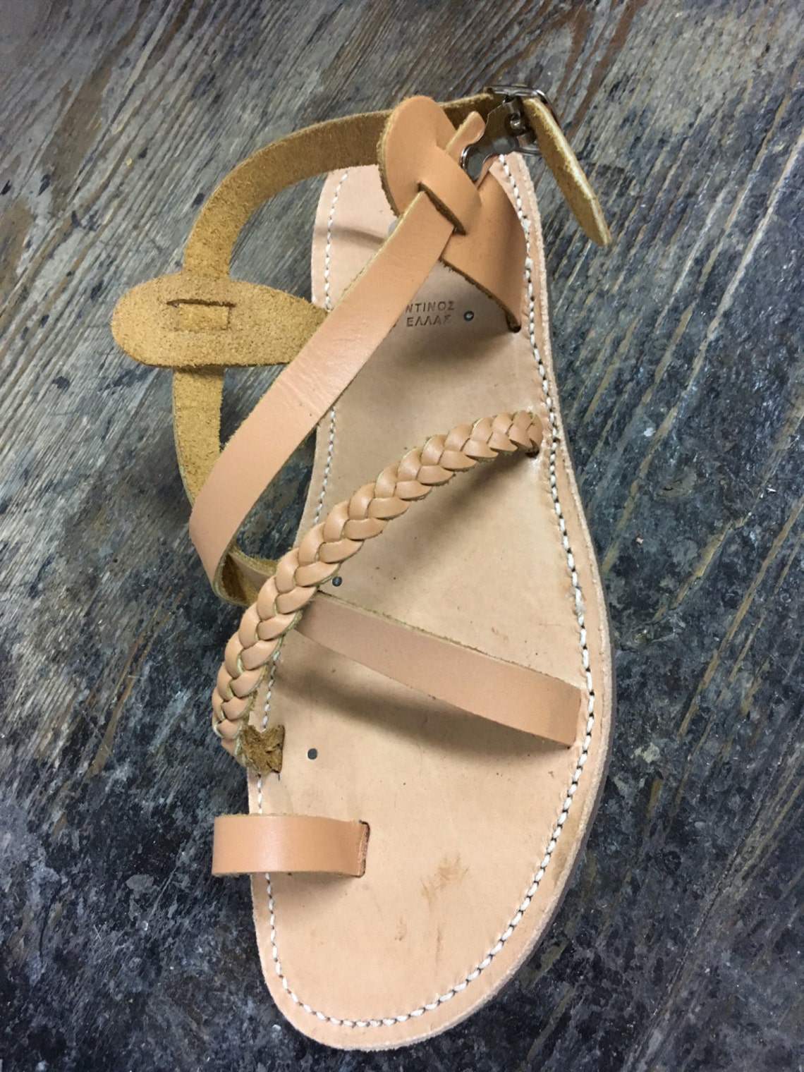 Handmade Greek Leather Sandals - Etsy