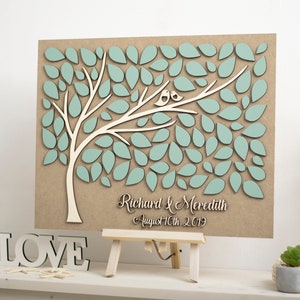 Custom Guest Book, Greenery Guestbook, Guest Book Tree, Rustic ...