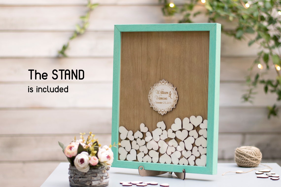 Wedding drop box Custom guestbook Wedding guest book frame | Etsy