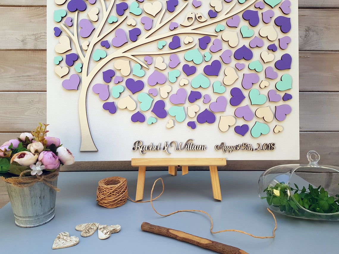 Alternative Guest Book, 3D Guest Book, Rustic Guestbook, Unique Guest ...