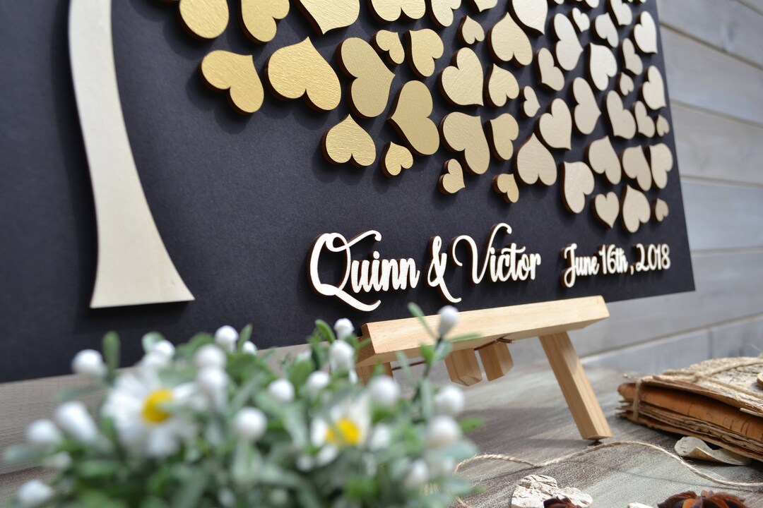 Custom Guest Book, Modern Guest Book, Unique Guest Book, 3D Guest Book ...