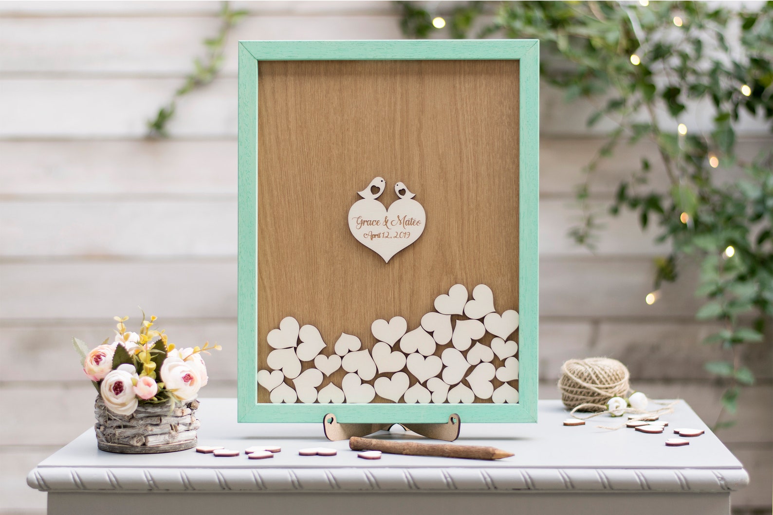 Wedding drop box Wedding guest book frame 3D Guest book | Etsy