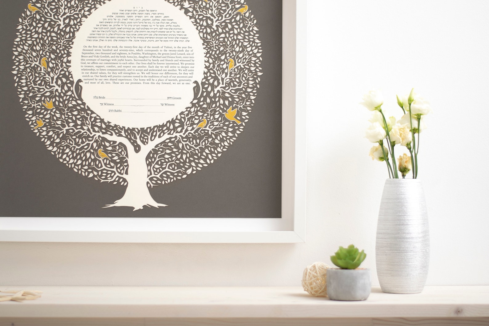 Custom Tree Ketubah Handmade Ketubah Interfaith Ketubah - Etsy