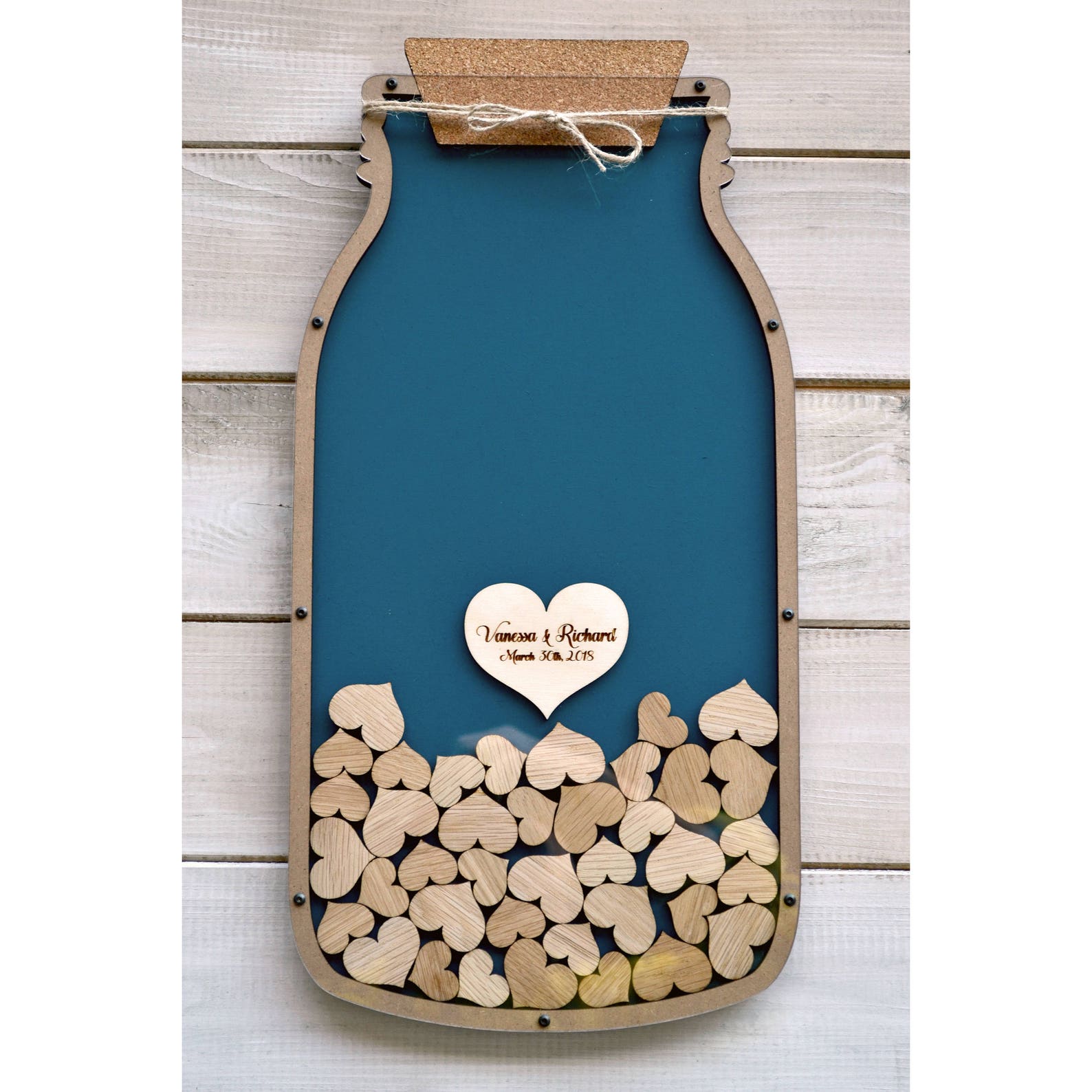 Custom 3D Wedding Guest Book Drop Box Alternative Mason Jar Drop Box ...