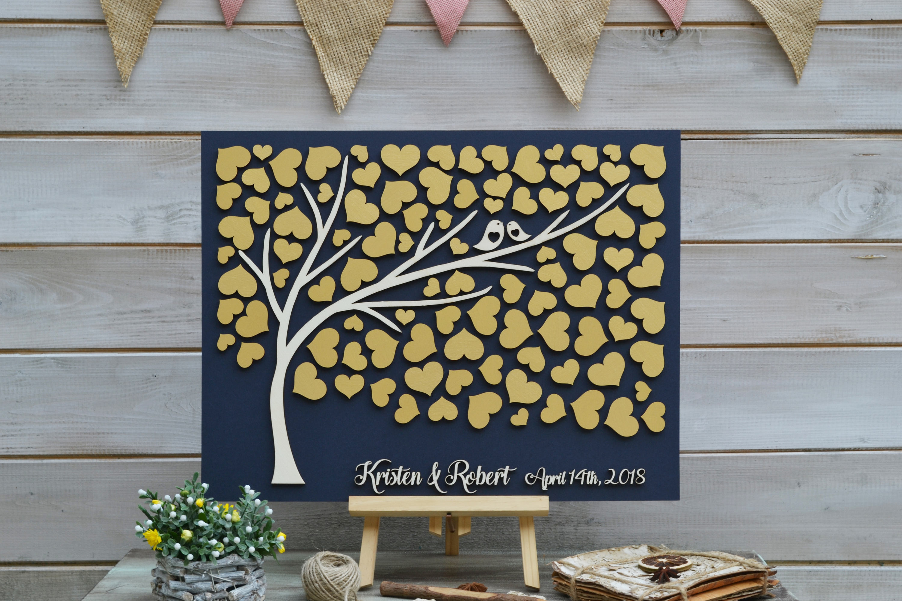 Custom Guest Book, Unique Guest Book, Modern Guest Book, 3D Guest Book ...