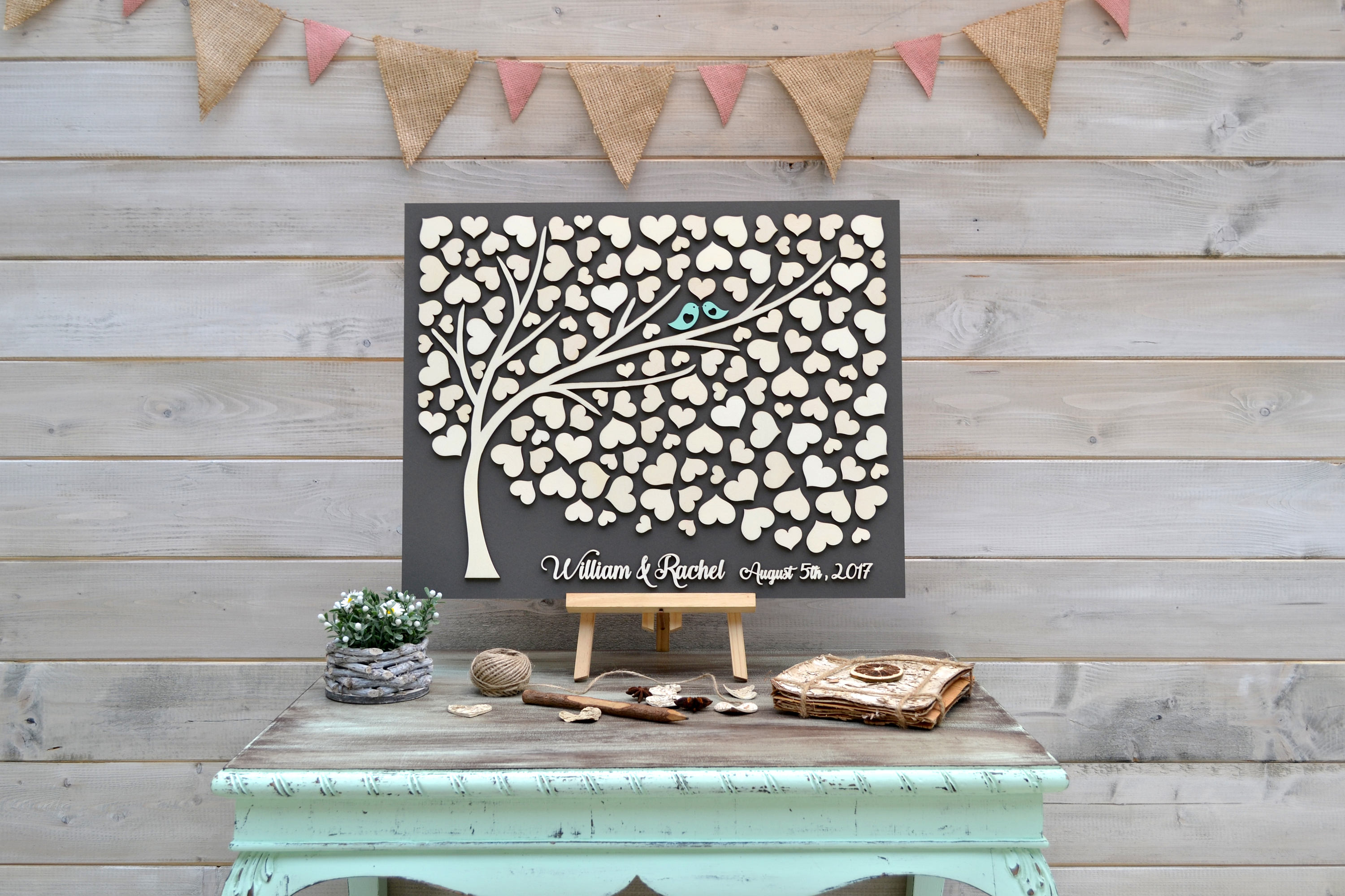 Custom Guest Book, Modern Guest Book, 3D Guest Book, Unique Guest Book ...