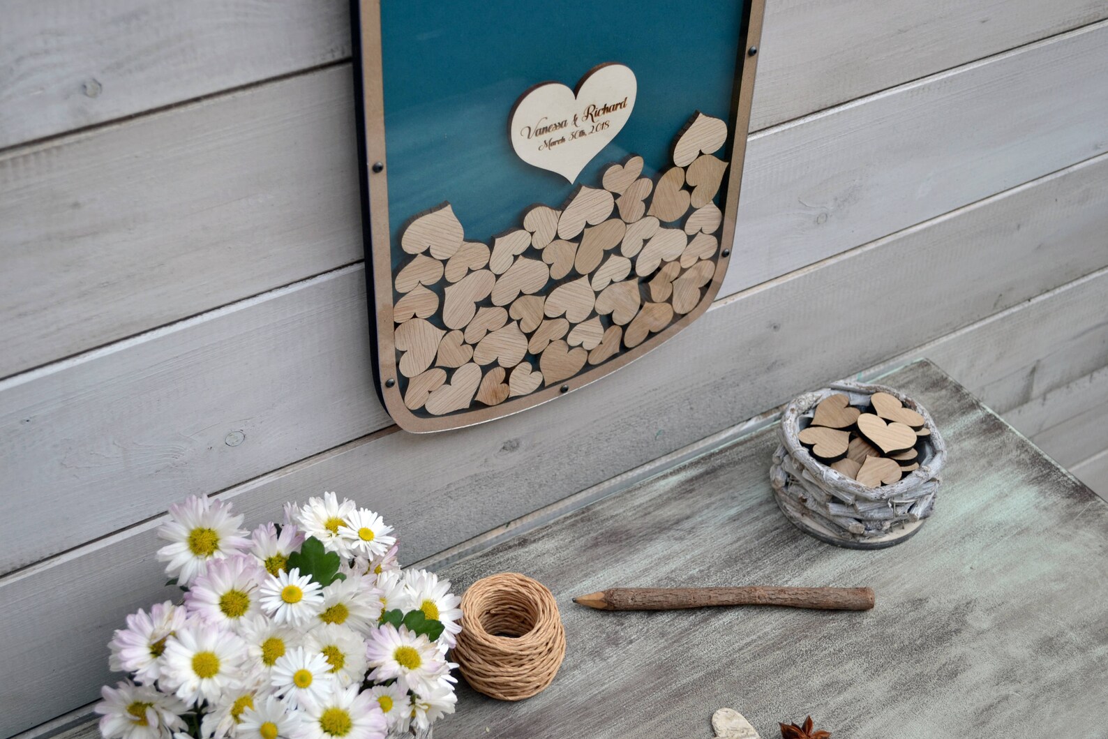 Custom 3D Wedding Guest Book Drop Box Alternative Mason Jar Drop Box ...