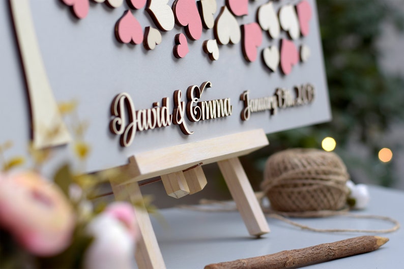 Custom Guest Book 3D Guest Book Modern Guest Book Unique | Etsy