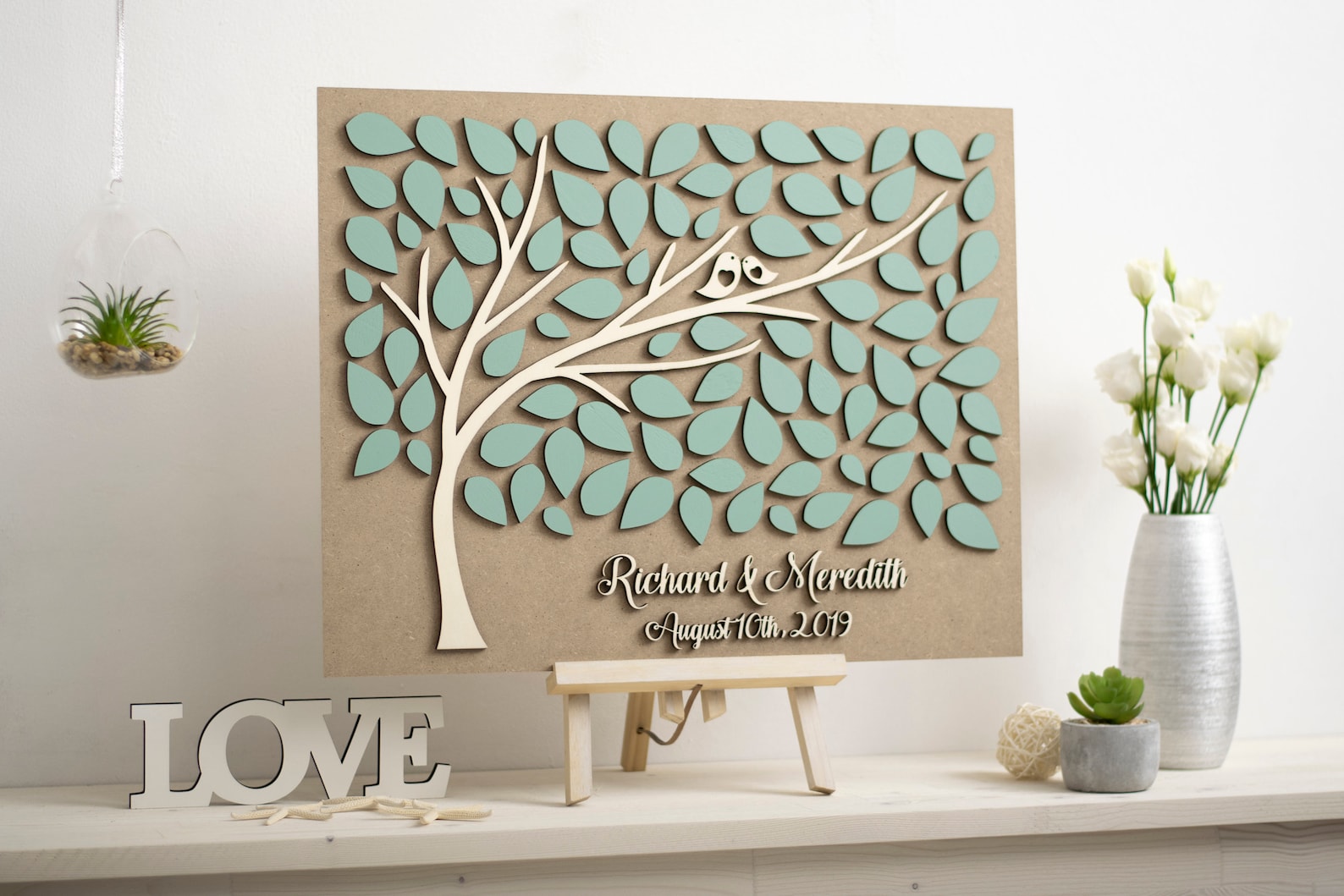 Custom Guest Book Greenery Guestbook Guest Book Tree Rustic | Etsy