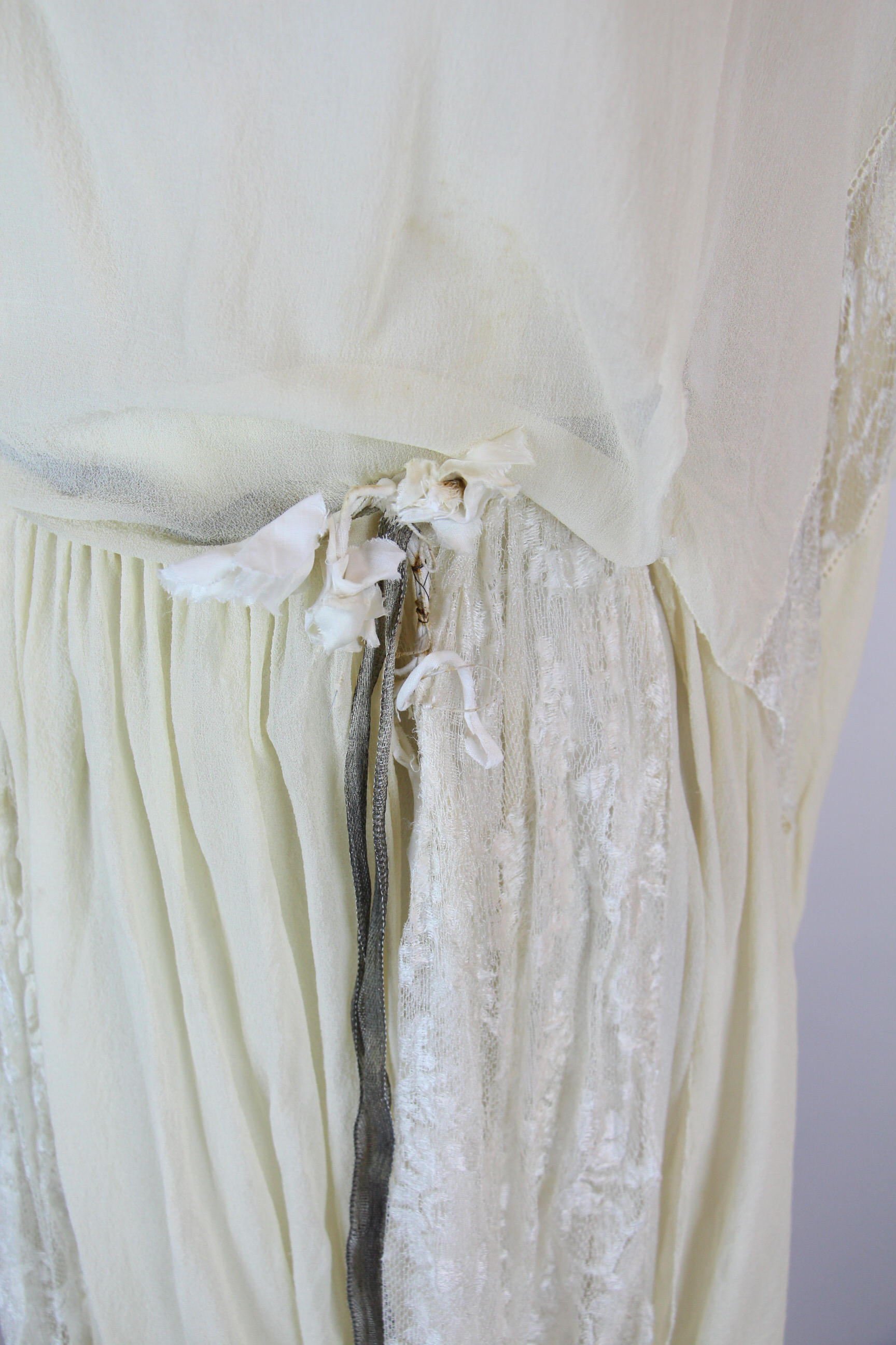 Vintage 1920s Lace Panels Dress Pure Silk White Party Wedding - Etsy