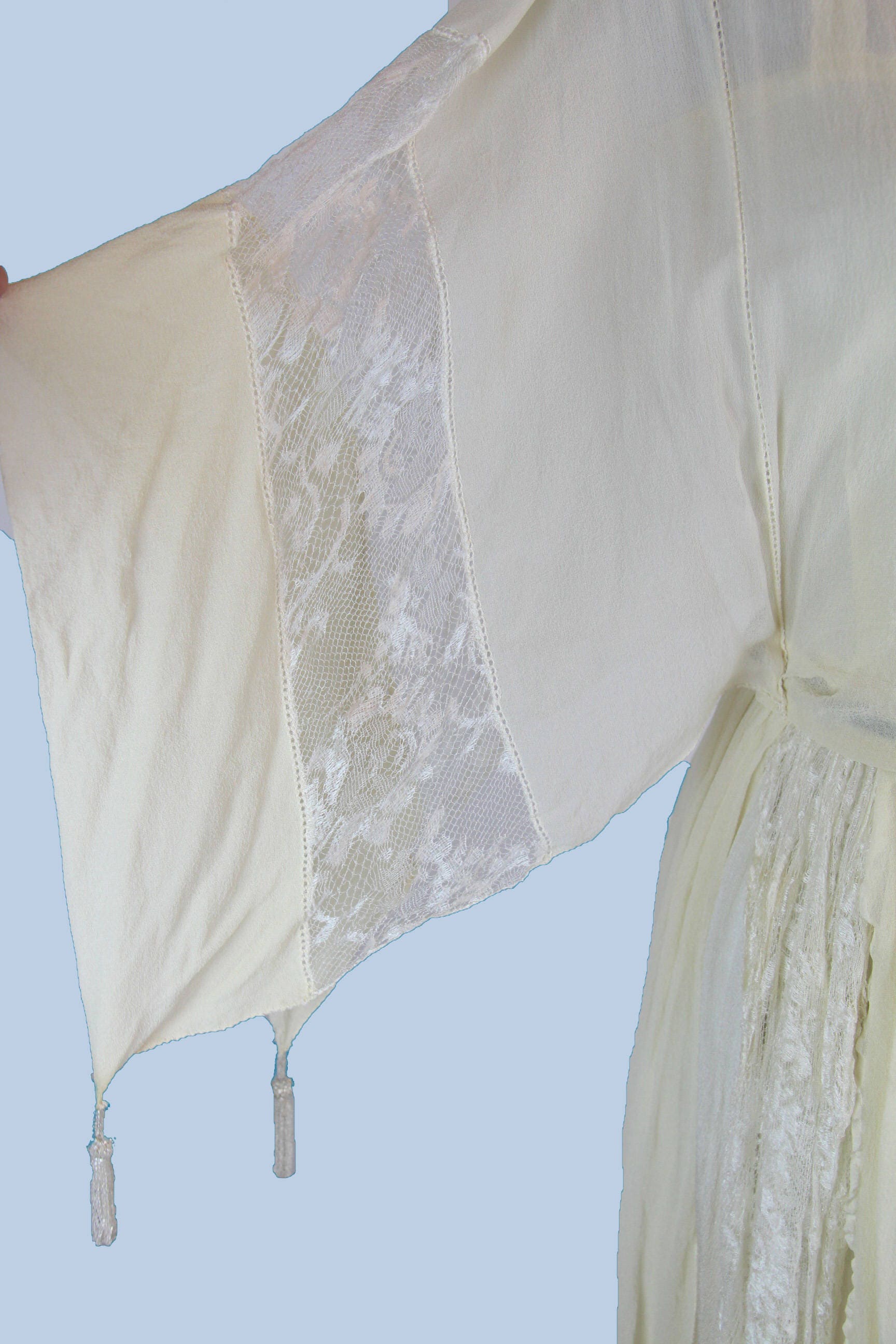 Vintage 1920s Lace Panels Dress Pure Silk White Party Wedding - Etsy