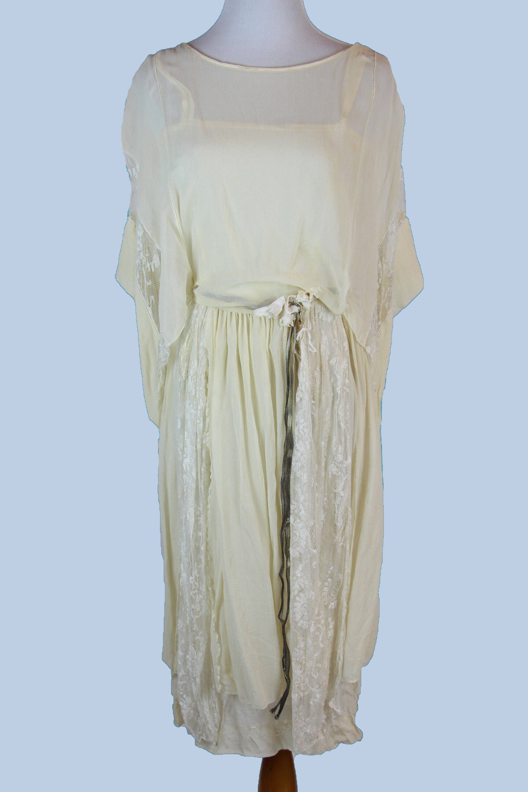 Vintage 1920s Lace Panels Dress Pure Silk White Party Wedding - Etsy