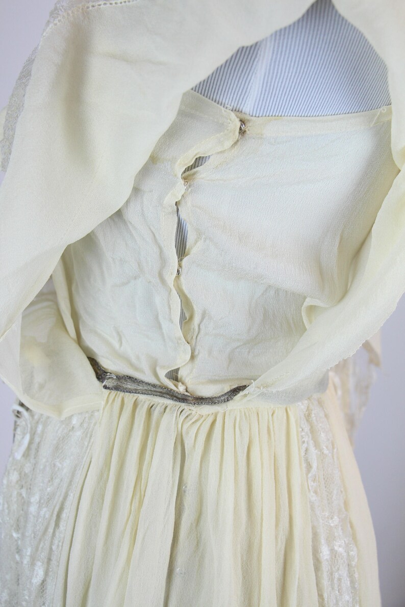 Vintage 1920s Lace Panels Dress Pure Silk White Party Wedding | Etsy