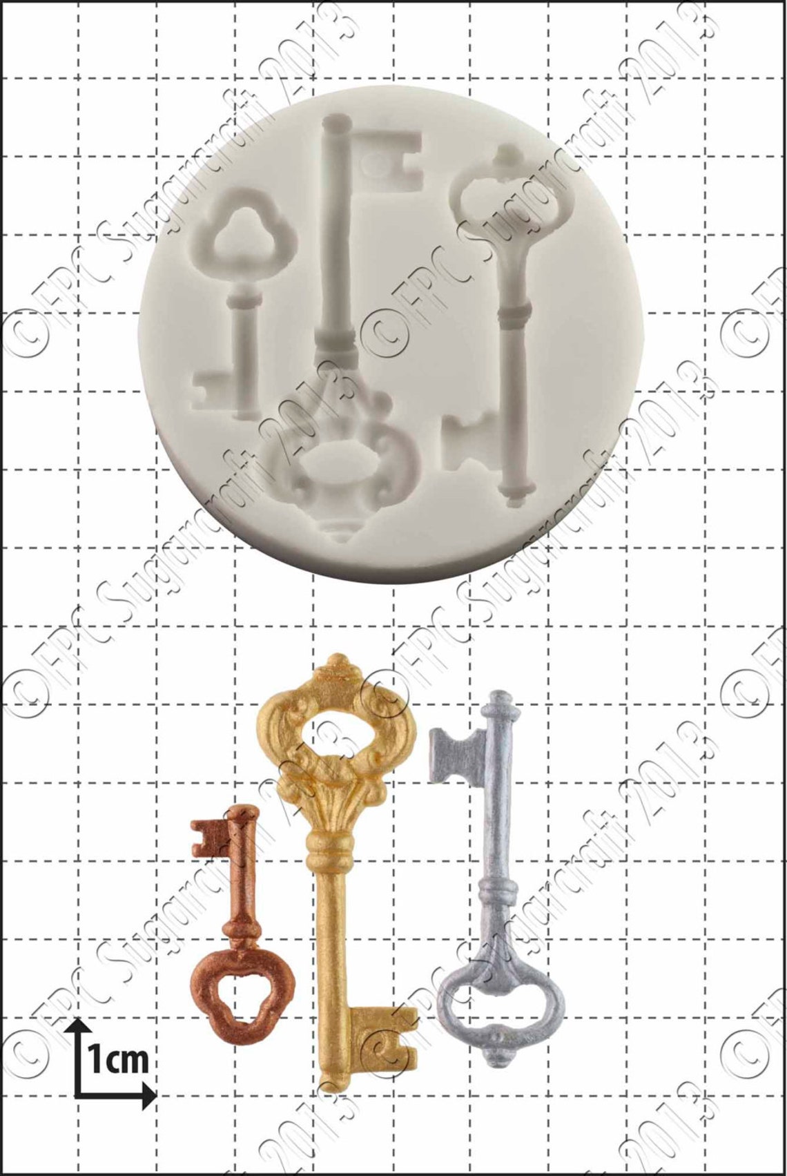 Keys Silicone Mould (mold) - 'keys' by FPC Sugarcraft | Resin Mold ...
