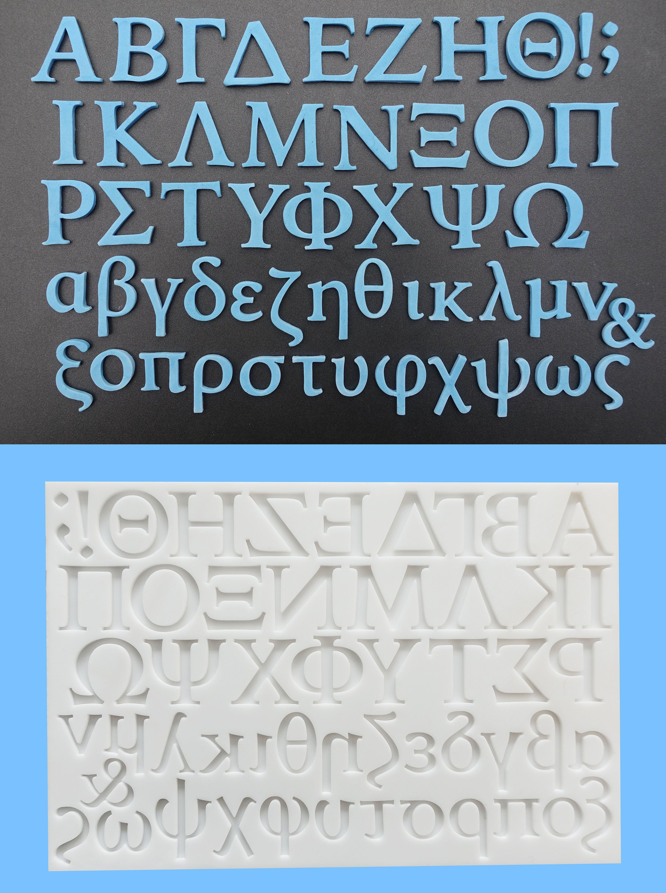 Greek Alphabet Silicone Mould (mold) - 'greek Alphabet' by FPC ...