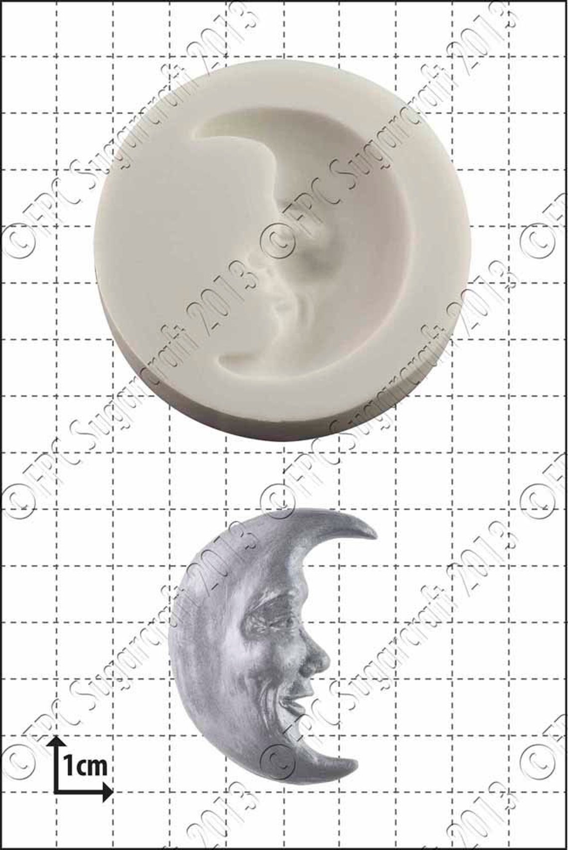 Moon Silicone Mould (mold) - 'man in the Moon' by FPC Sugarcraft ...