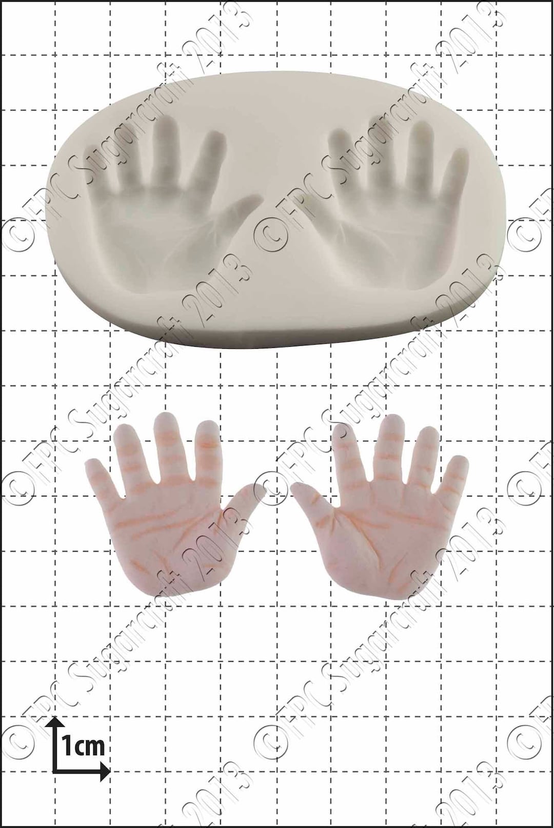 Baby Silicone Mould (mold) - 'baby Hands' by FPC Sugarcraft | Resin ...