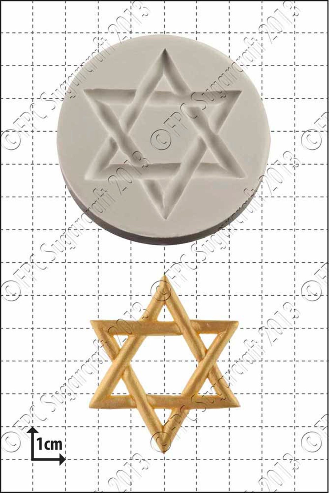 Star of David Silicone Mould (mold) - 'star of David' by FPC Sugarcraft ...