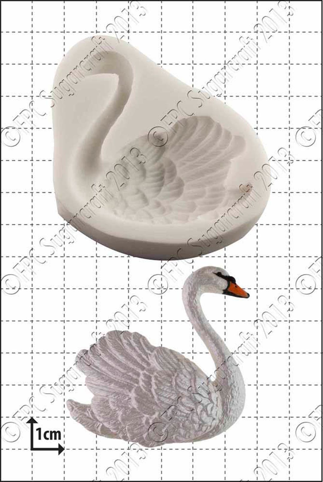 Swan Mould (mold) - 'swan (right)' by FPC Sugarcraft | Resin Mold, Fimo ...
