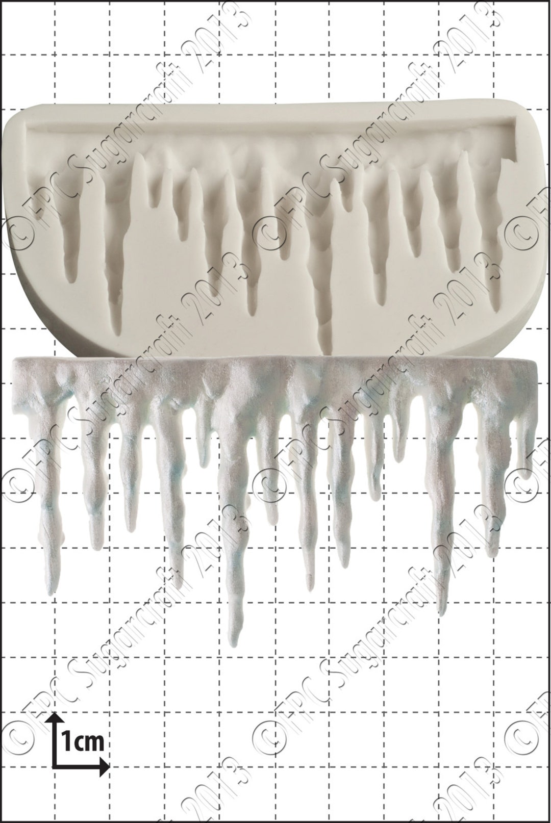 Icicle Silicone Mould (mold) - 'icicle Border' by FPC Sugarcraft ...