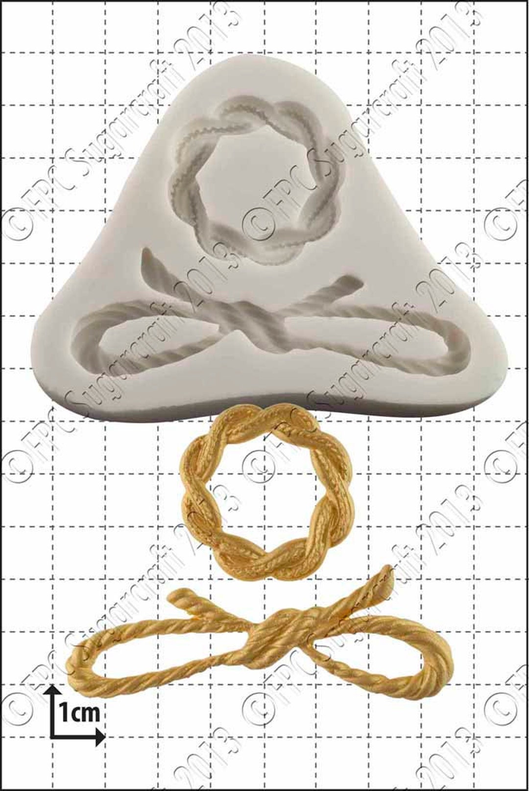 Decorative Silicone Mould (mold) - 'buckle & Bow' by FPC Sugarcraft ...