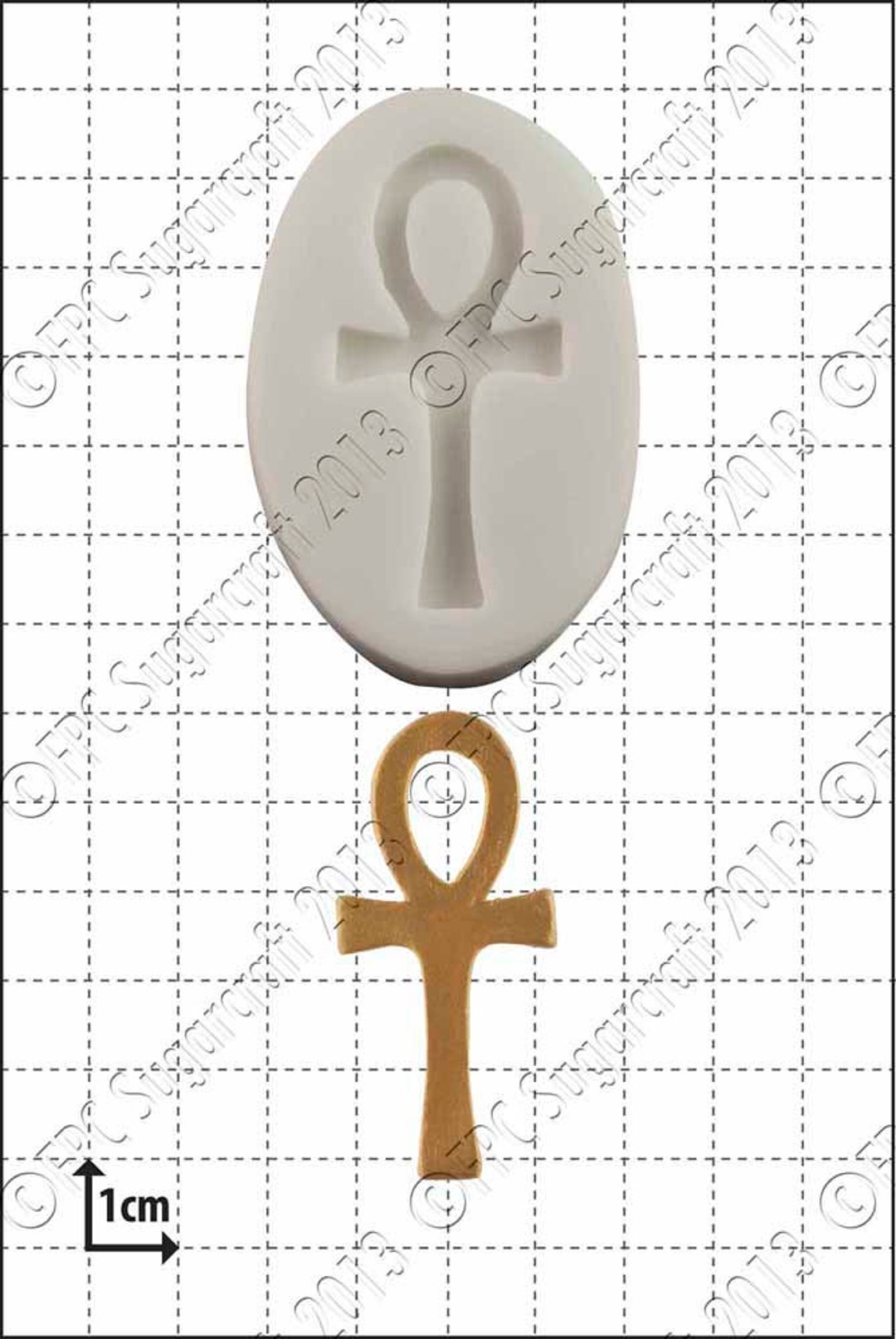 Egyptian Silicone Mould (mold) - 'ankh' by FPC Sugarcraft | Resin Mold ...