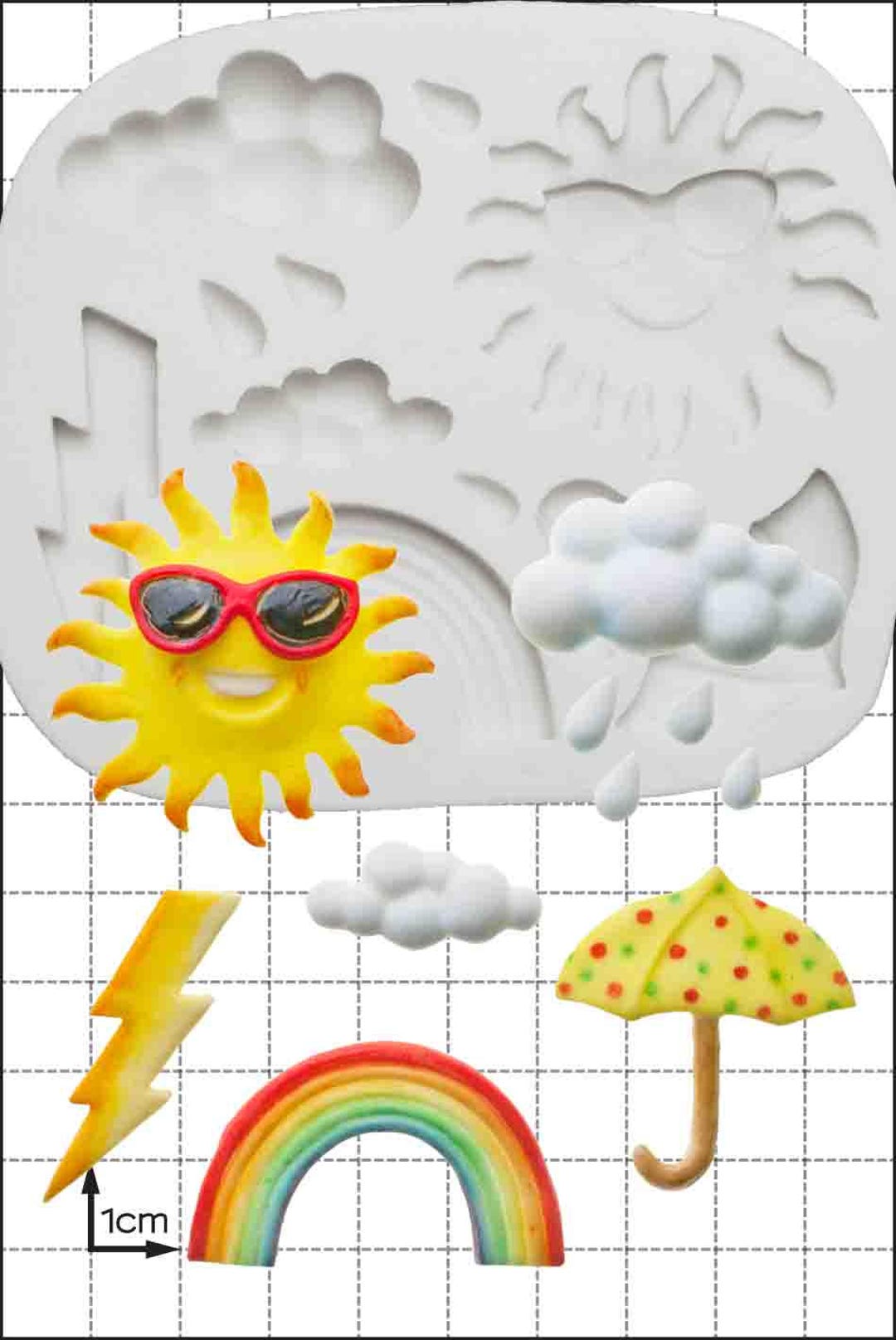 Weather Silicone Mould (mold) - 'weather' by FPC Sugarcraft | Resin ...