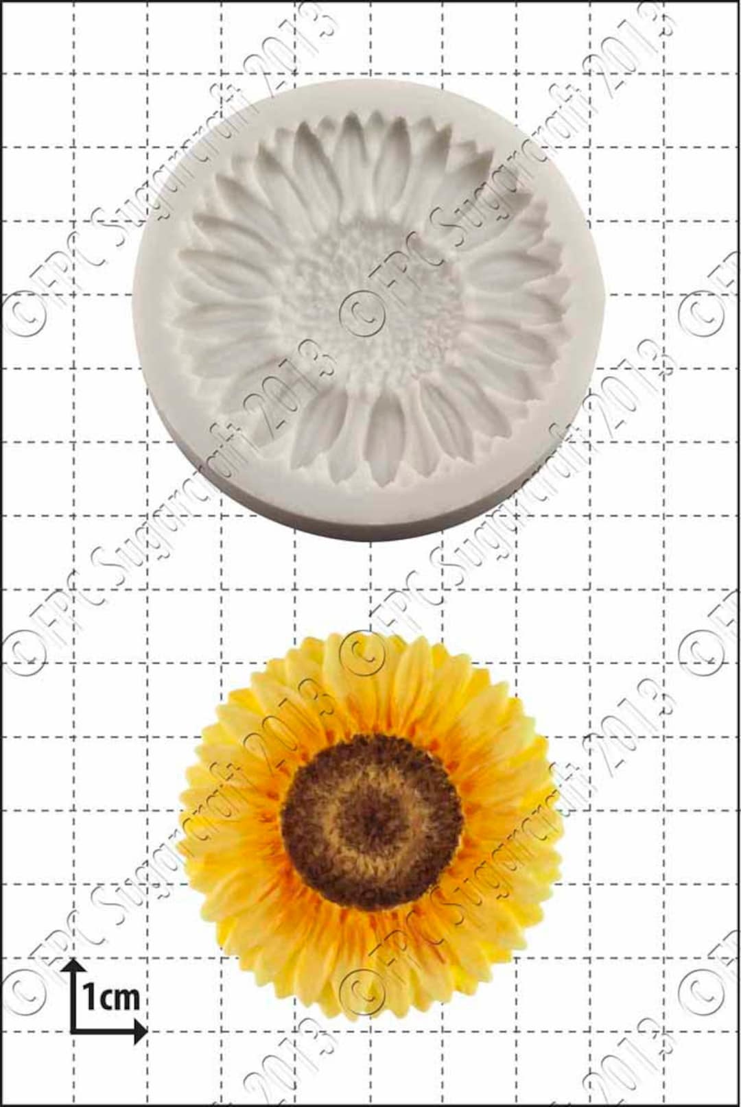 Sunflower Silicone Mould (mold) - 'sunflower' by FPC Sugarcraft | Resin ...