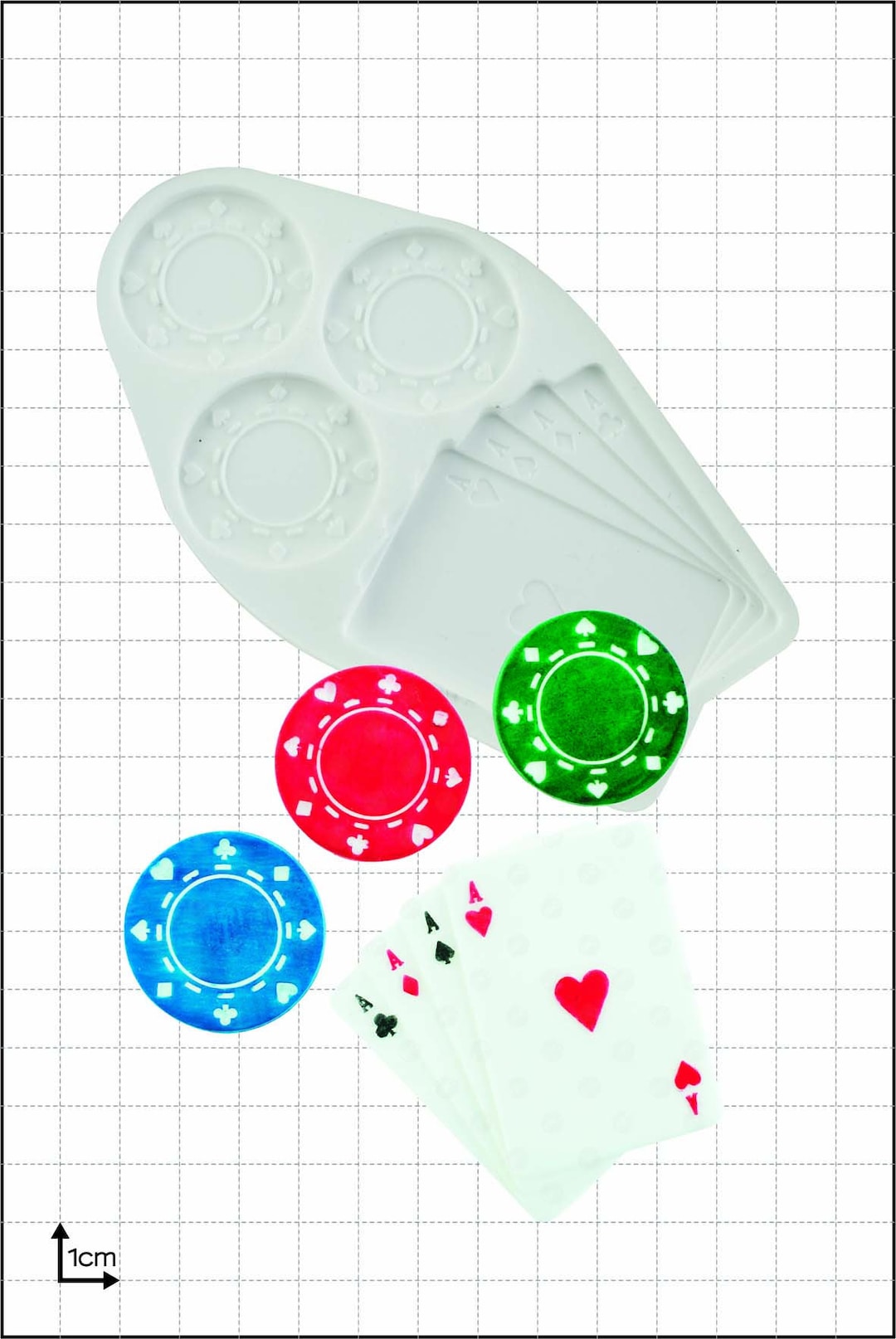 Poker Silicone Mold - 'poker Chips & Cards' by FPC Sugarcraft | Resin ...