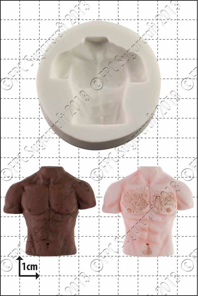 Torso Silicone Mould (mold) - 'six Pack Torso' by FPC Sugarcraft ...