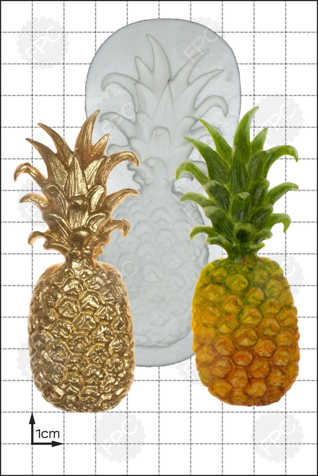 Large Pineapple Silicone Mould (mold) - by FPC Sugarcraft | Gardening ...