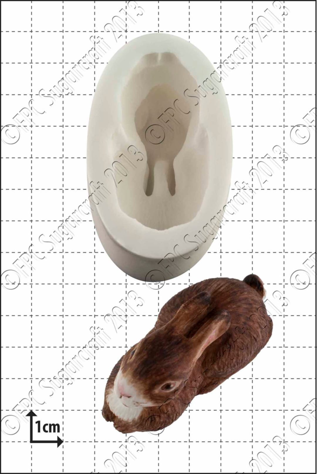 Rabbit Silicone Mould (mold) - 'bunny Rabbit' by FPC Sugarcraft | Resin ...