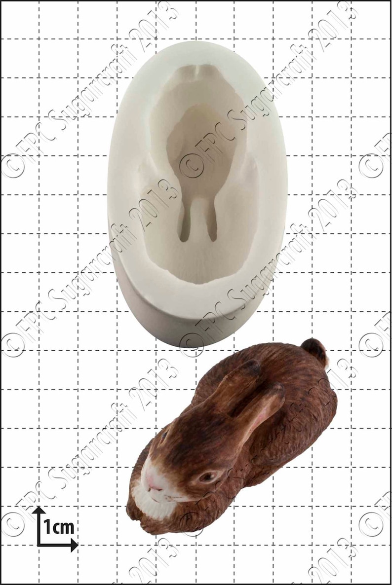 Rabbit Silicone Mould (mold) - 'bunny Rabbit' by FPC Sugarcraft | Resin ...