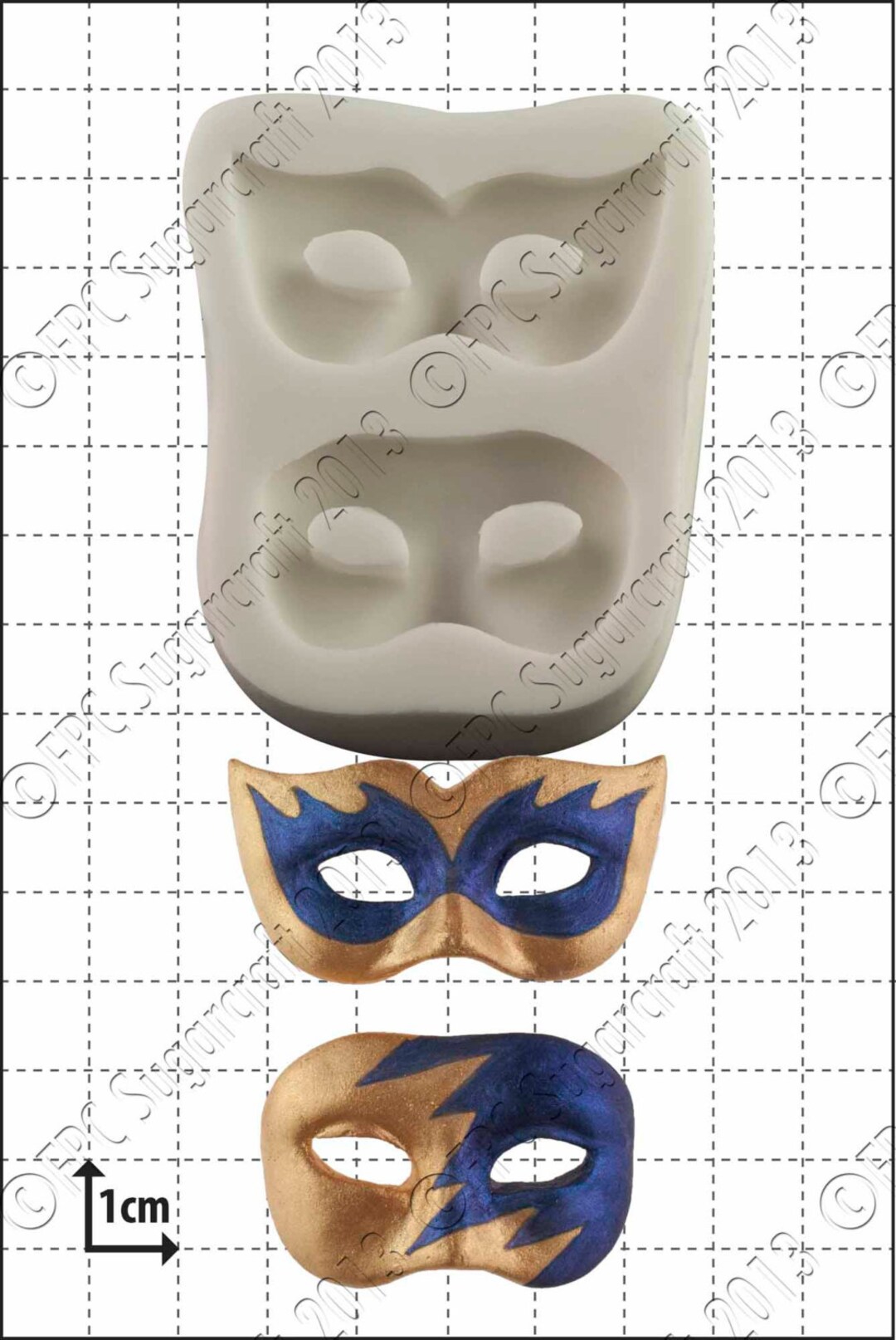 Mask Silicone Mould (mold) - 'masquerade Masks' by FPC Sugarcraft ...