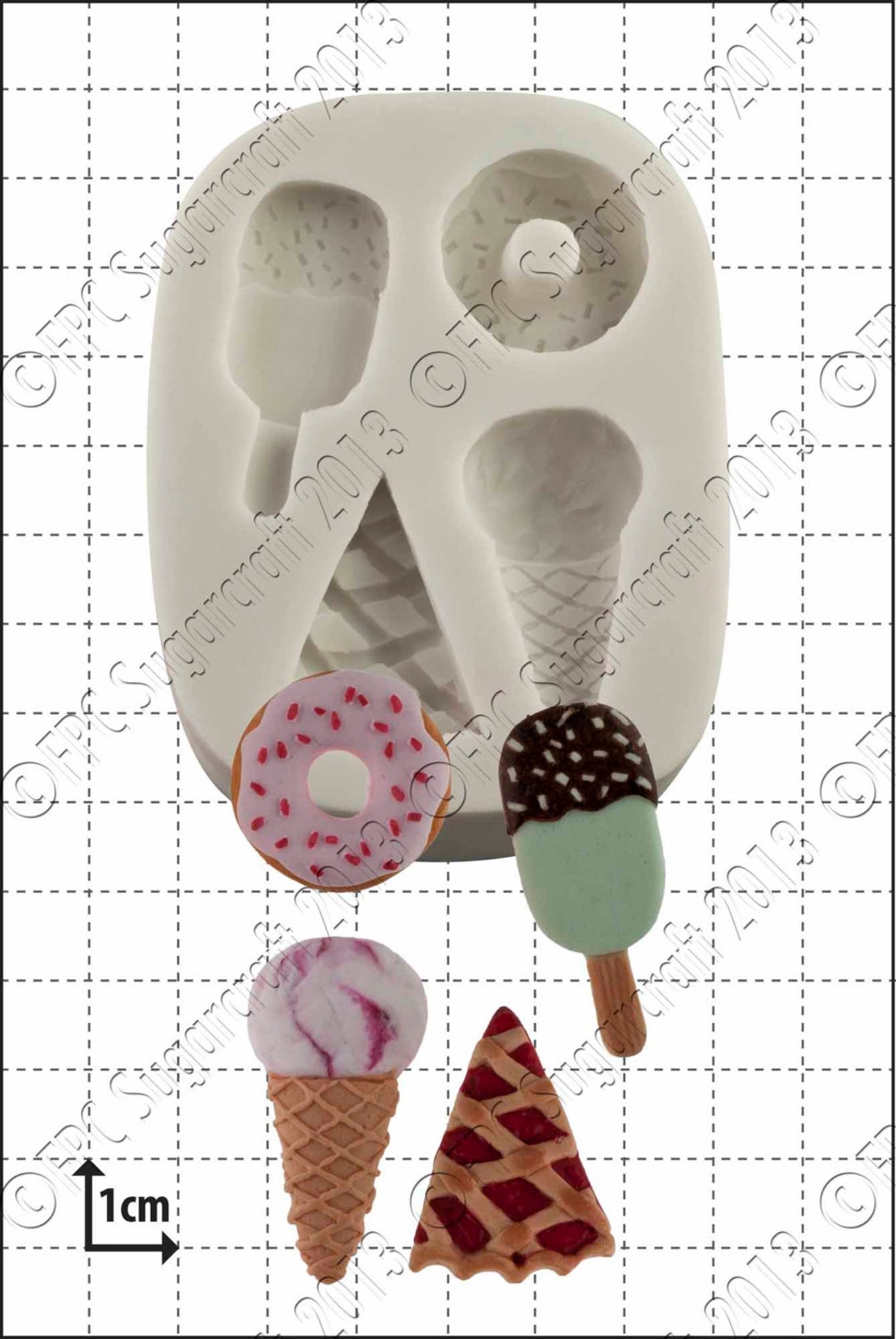 Dessert Silicone Mould (mold) - 'sweet Treats' by FPC Sugarcraft ...
