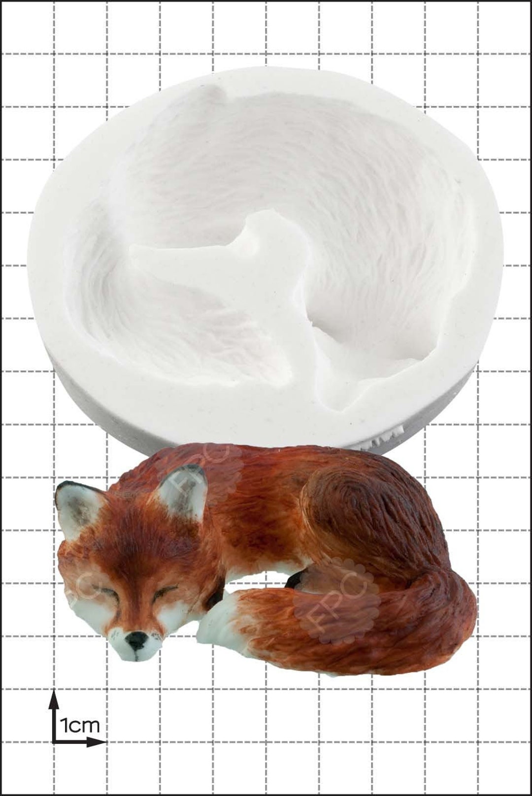 Fox Silicone Mold - 'fox Sleeping' by FPC Sugarcraft | Resin Mold, Fimo ...