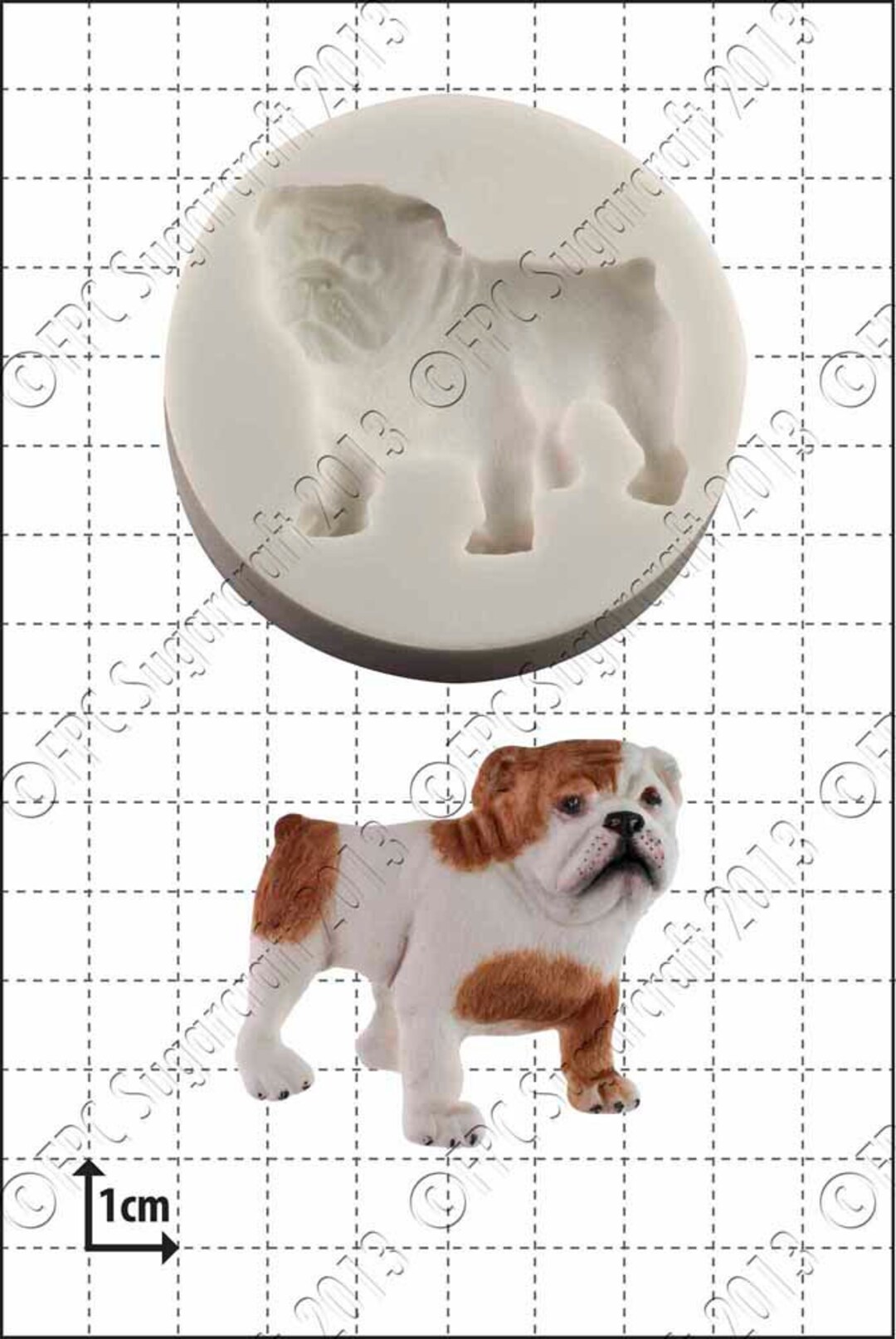 Bulldog Silicone Mould (mold) - 'bulldog' by FPC Sugarcraft | Resin ...