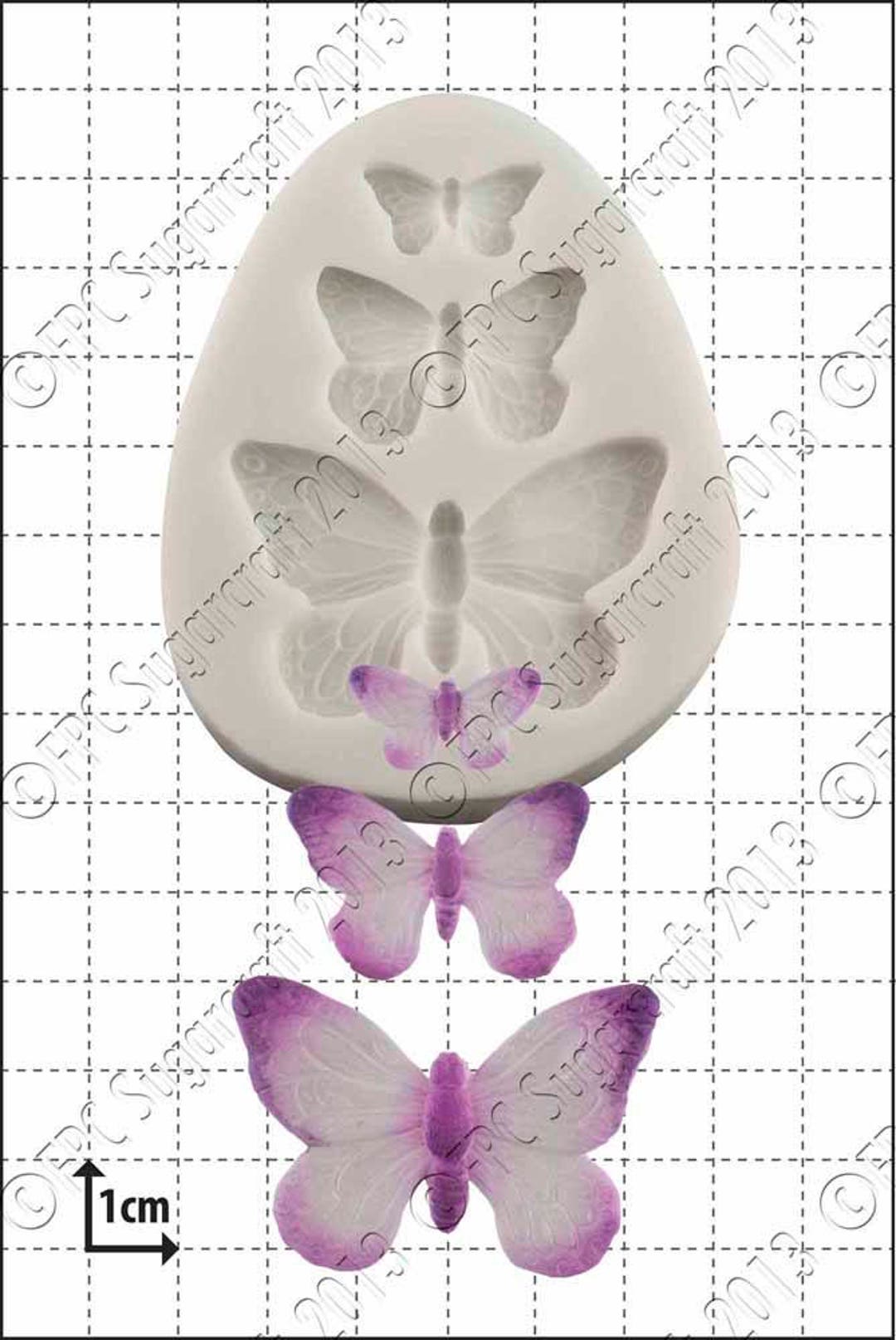 Butterfly Silicone Mould (mold) - 'butterfly Trio' by FPC Sugarcraft ...