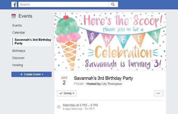 Facebook Custom Event Cover Timeline Cover Here's the | Etsy